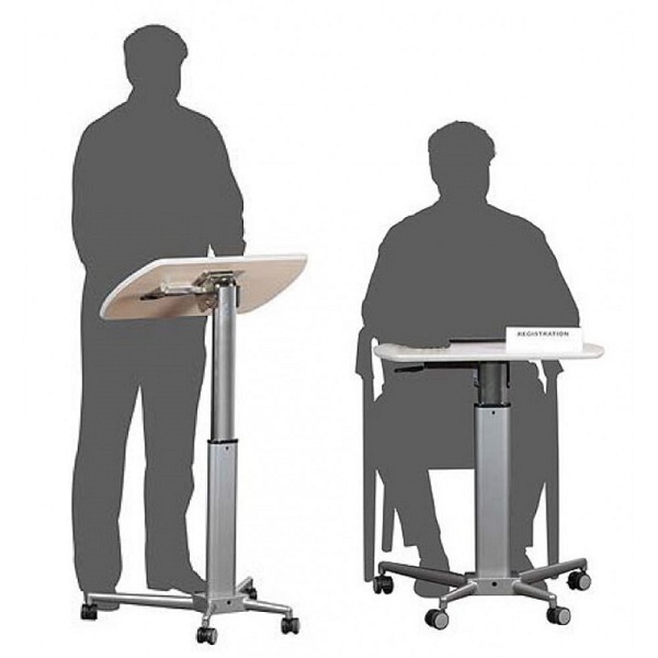 White Height Adjustable Lectern/Desk | Boards Direct | FREE Delivery