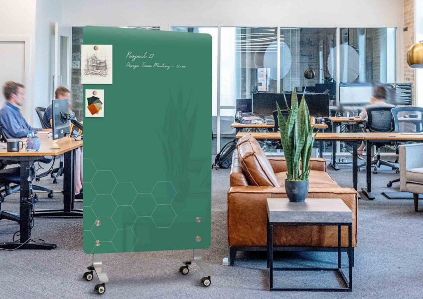 Quiet Glass Mobile Writing Board with Sound Absorbing Acoustics ...