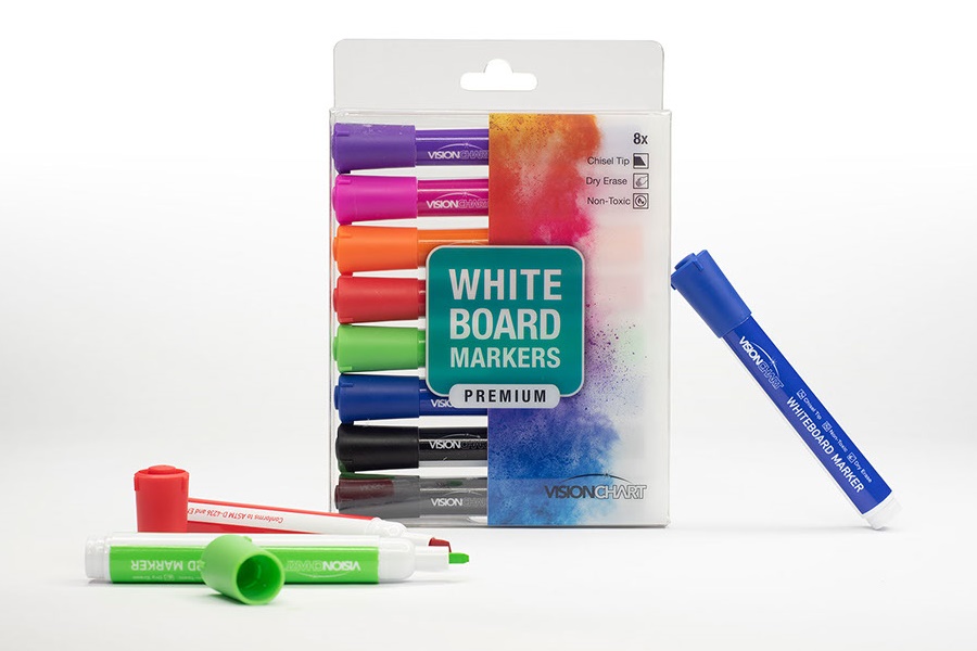 VISIONCHART Premium Whiteboard Markers Assorted VA0803 | Boards Direct