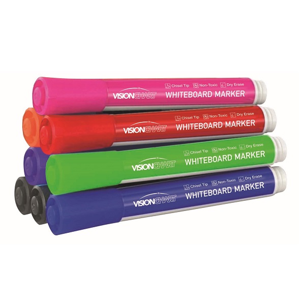 VISIONCHART Premium Whiteboard Markers Assorted VA0803 | Boards Direct