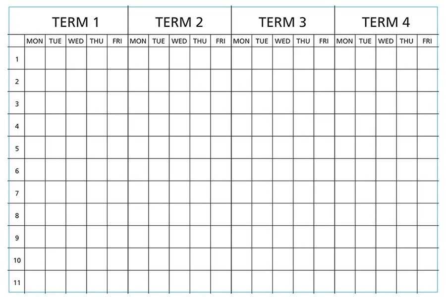 VISTA 4 Term School Planners | Boards Direct