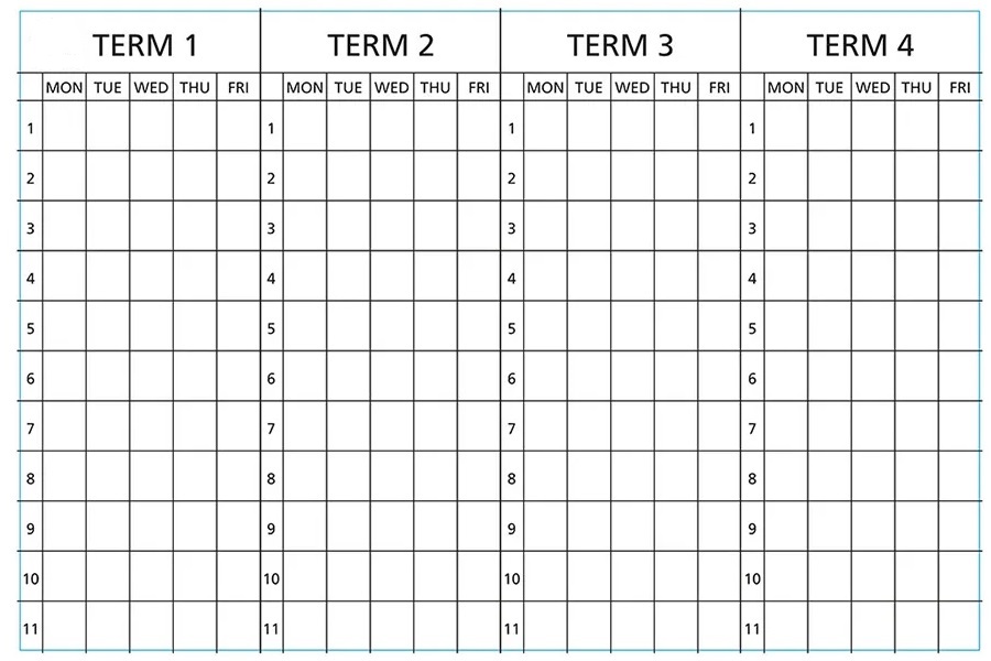 VISTA 4 Term School Planners | Boards Direct