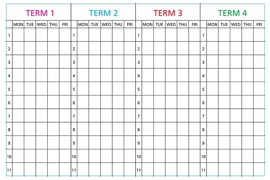 School Term Planners | Boards Direct | FREE Delivery