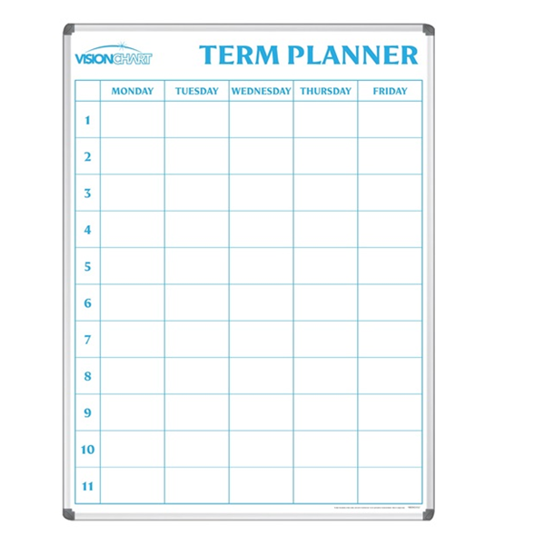 VISTA School Term Planner Blue| Boards Direct