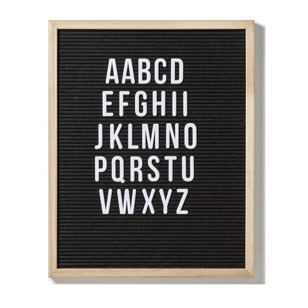NAGA Felt Letter Board with Pine Frame 400 x 500mm | Boards Direct