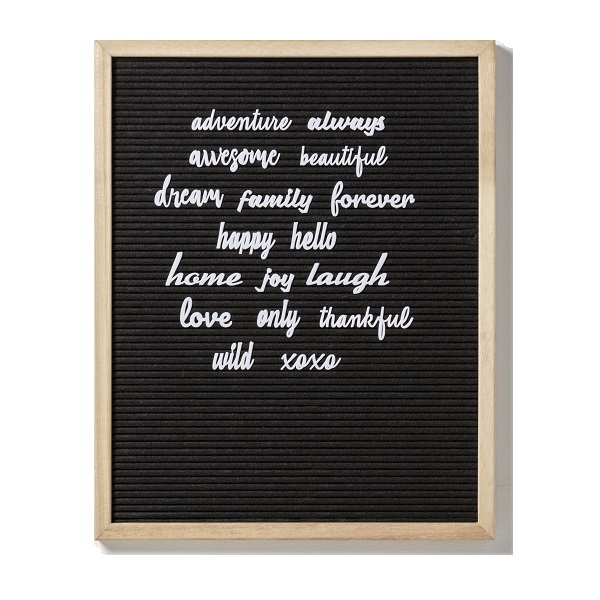 NAGA Letterboard White Script Words & Phrases Pk17