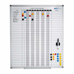 VISIONCHART Whitebaord Staff Status Boards | FREE Delivery
