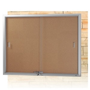Sliding Door Notice Display Cases | Boards Direct | FREE Delivery