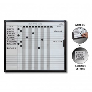VISIONCHART Whitebaord Staff Status Boards | FREE Delivery
